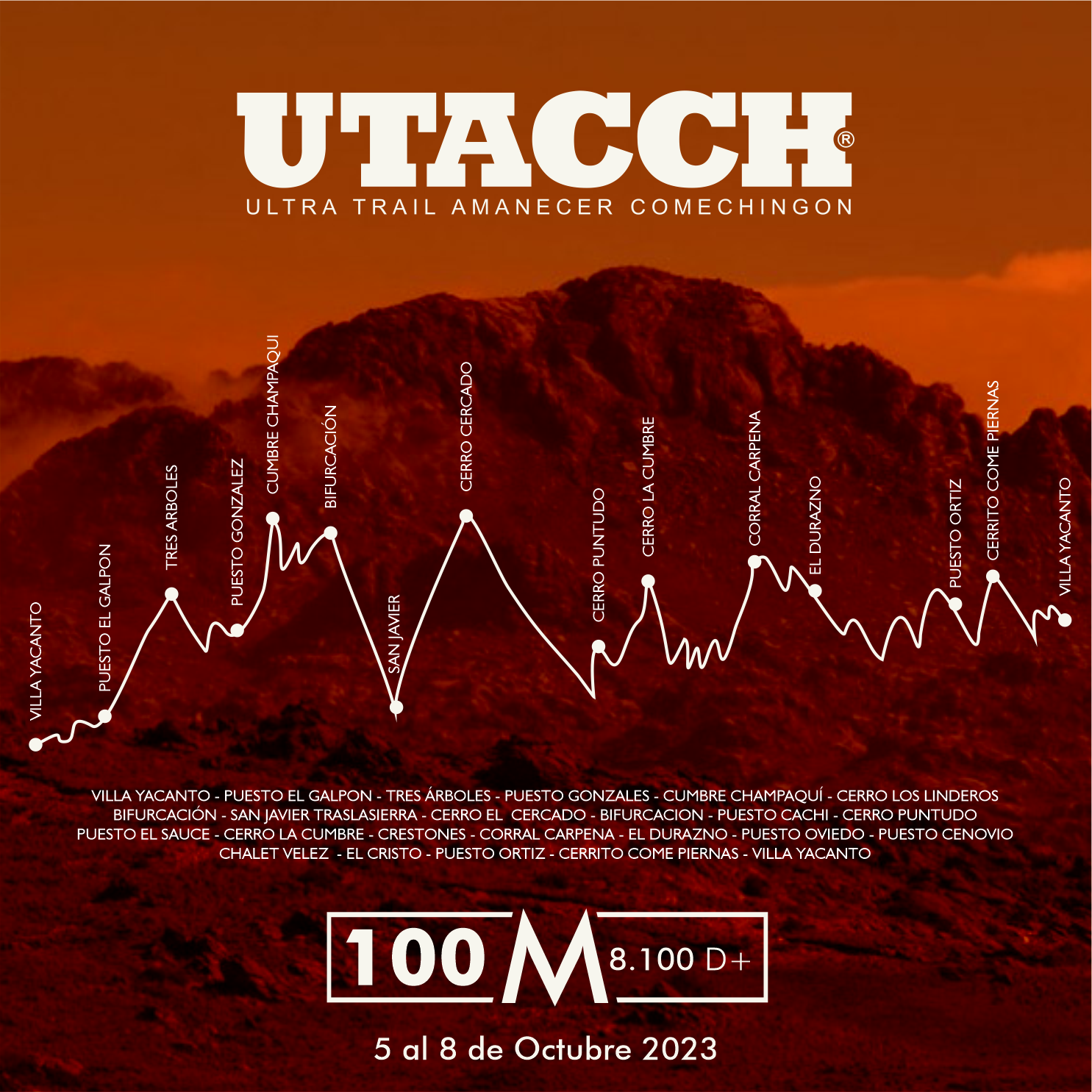 100 MILLAS: QUYA ULTRA TRAIL – UTACCH® Ultra Trail Amanecer Comechingón.